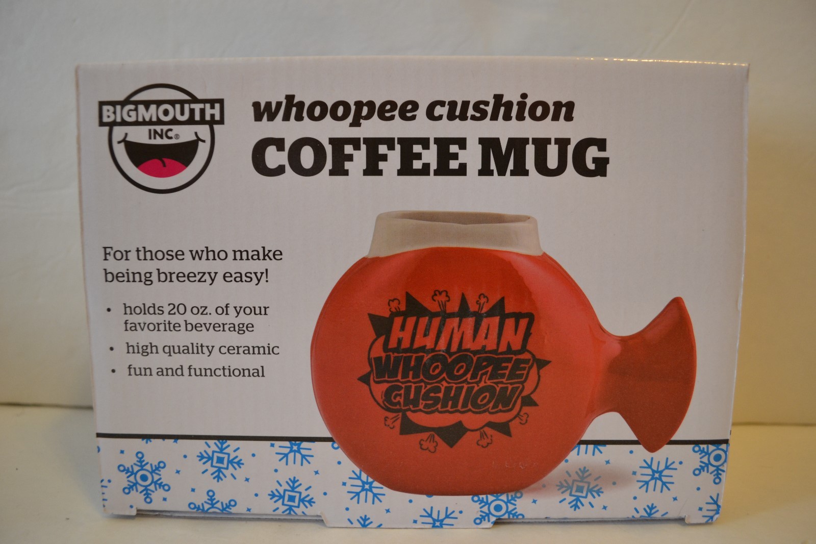 Human Whoopee Cushion Coffee Mug BigMouth Inc. Ceramic Funny Gag Gift ...