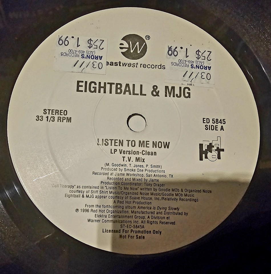 Eightball and Mjg Listen to Me Now PROMO SINGLE Vinyl Record | eBay