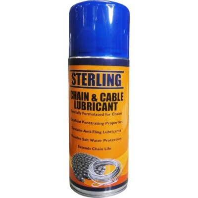 CHAIN & CABLE LUBE SPRAY AEROSOL GREASE LUBRICANT OIL WIRE ROPE 400ml x ...