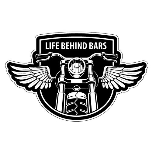 Life behind bars motorcycle bike sticker for car , skateboard , laptop ...