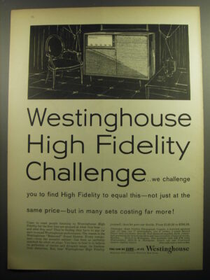 1958 Westinghouse High Fidelity Phonograph Console Advertisement | eBay