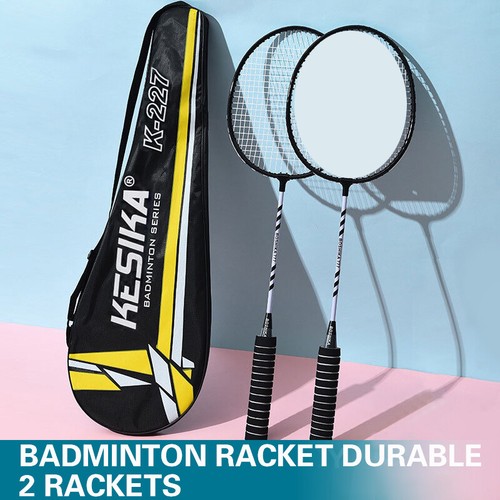 Badminton Racket Double Racket Durable 2 Rackets High Elasticity Sweat ...