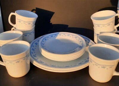 Corelle By Corning MORNING BLUE Lot of 20 Pieces Vintage | eBay