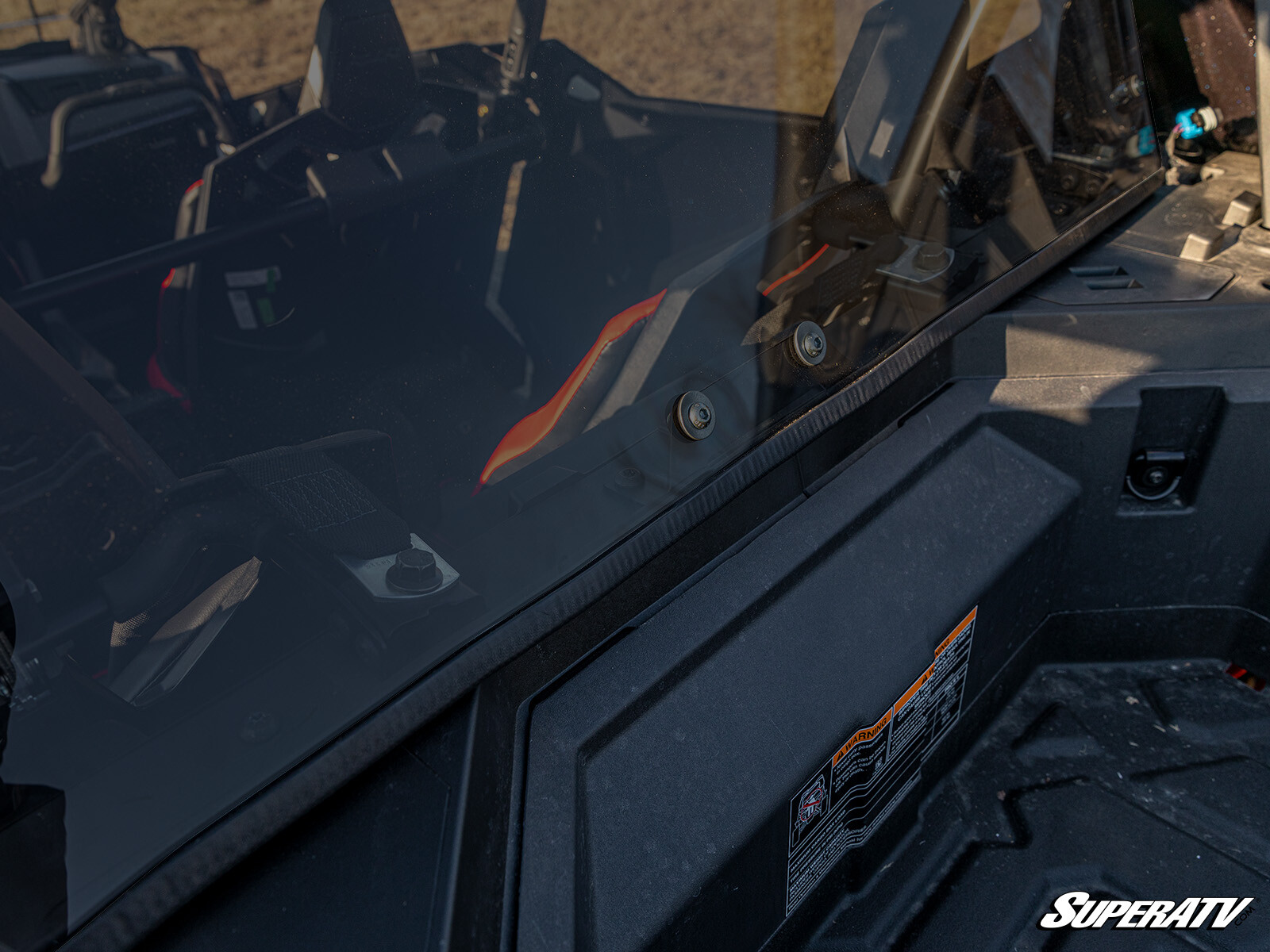 SuperATV Light Tint Polycarbonate Rear Windshield for Polaris RZR PRO R ...