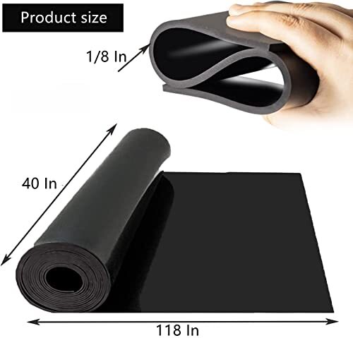 118"x40"x1/8" Solid Rubber Sheet Heavy Duty Silicone Rubber Roll ...