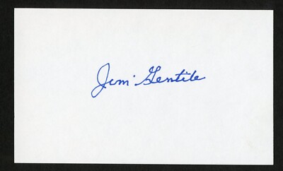 Jim Gentile signed autograph auto 3x5 index card Baseball Player 9388 ...
