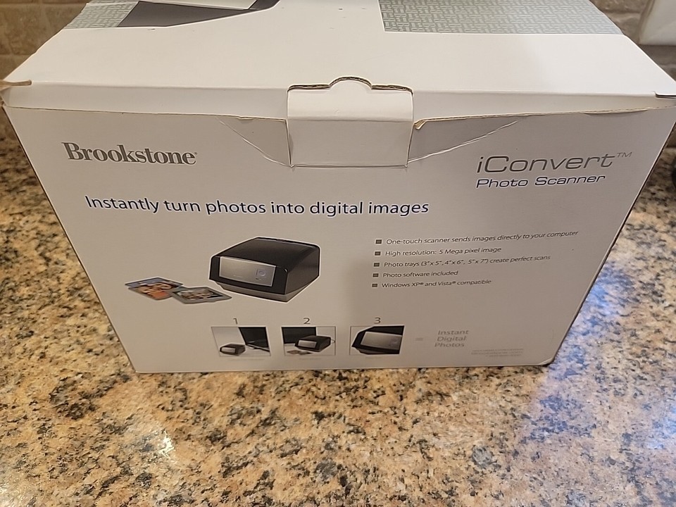 COOL!! Brookstone iConvert Photo Digital Scanner 600 DPI USB Scans ...
