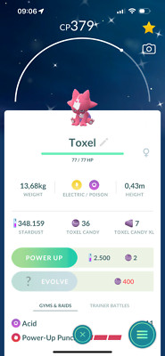 Shiny Toxel | P T C 100K Stardust | eBay
