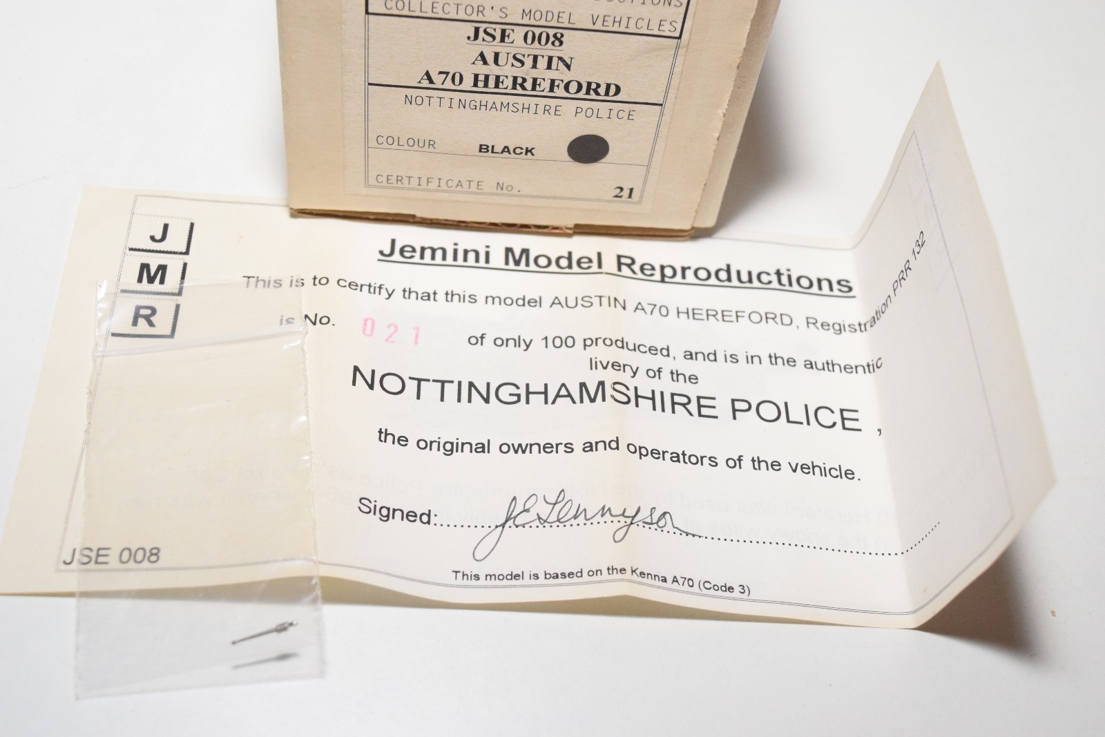 * JEMINI KENNA MODELS AUSTIN A70 HEREFORD NOTTINGHAMSHIRE POLICE MIB 21 ...