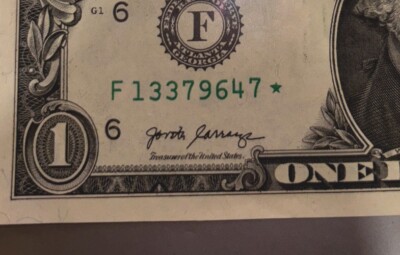 1 Dollar Bill Star Note Error Filled Star *F13379647* | eBay