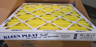 FIBERBOND KLEEN PLEAT GOLD CLASS 2 MERV-7 FILTER 20X20X2 LOT OF 2 | eBay