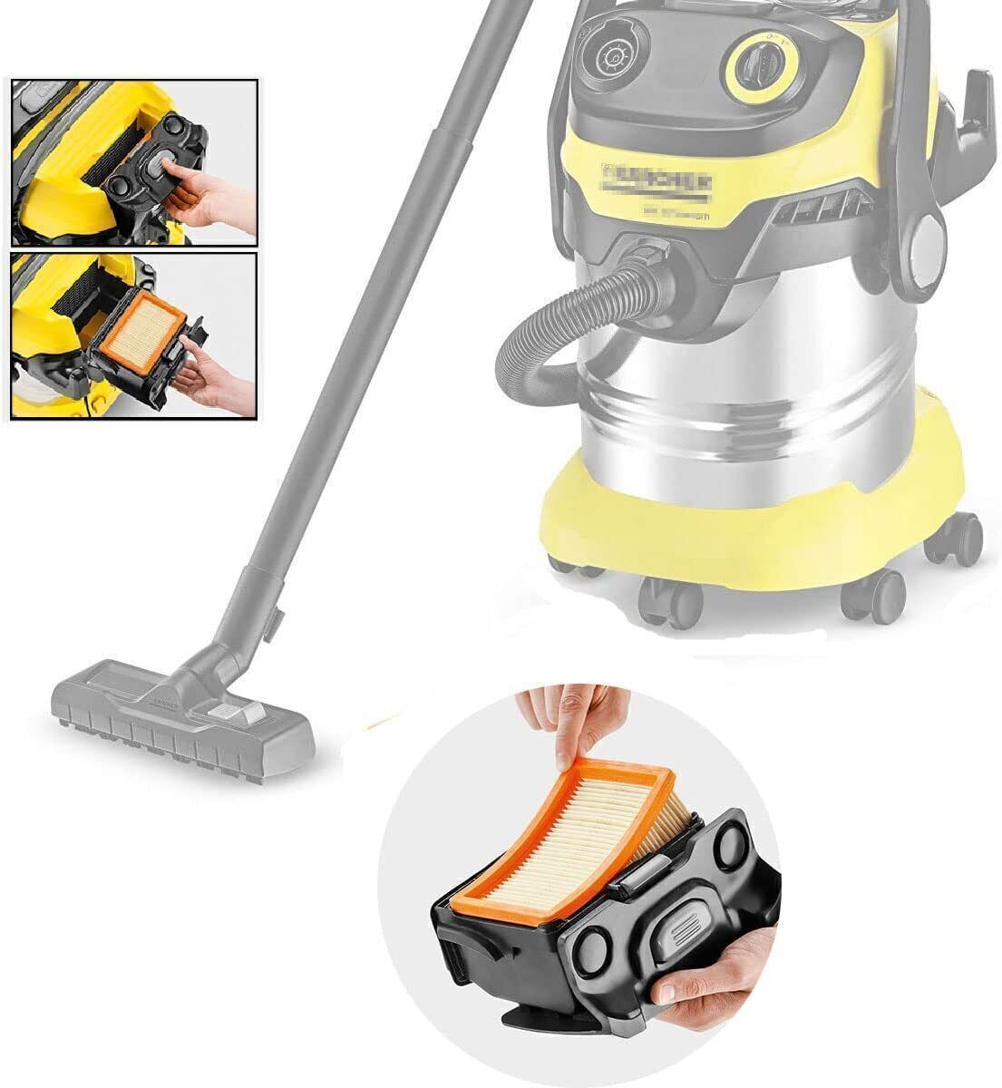 2/4 Staubsauger Filter für Kärcher 2.863-005.0 WD4 WD5 WD6 MV4 MV5 MV6 ...