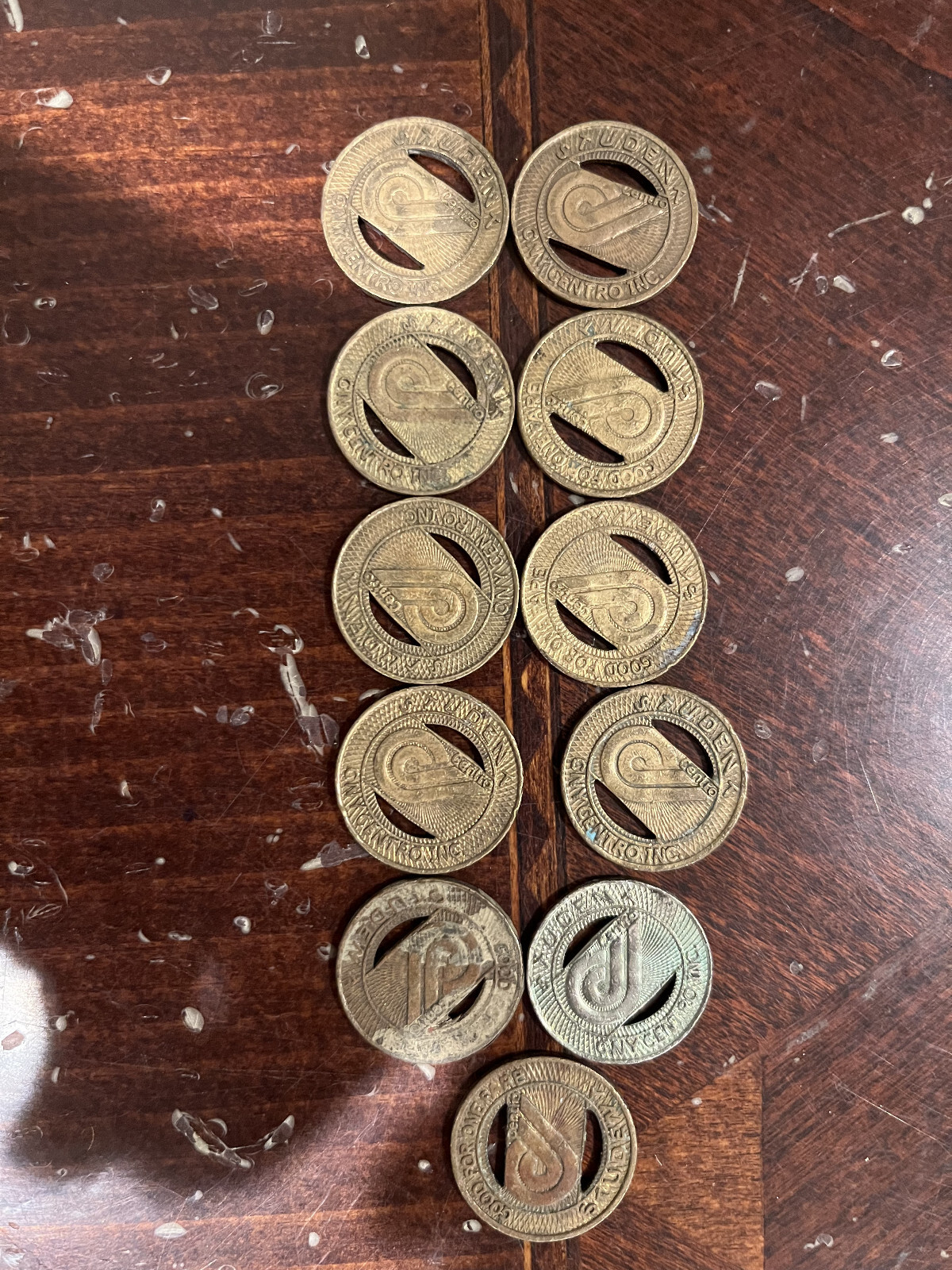 Lot of 11 CNY Centro (Syracuse, New York) student transit token ...