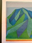 Carol Kessler SILKSCREEN Print “Blue Mountan II” 1973 Signed, Artist ...