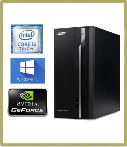 Acer Veriton S2710G MT PC Quad i5 7400 3.00GHz 8GB 1TB Windows 10 GT ...