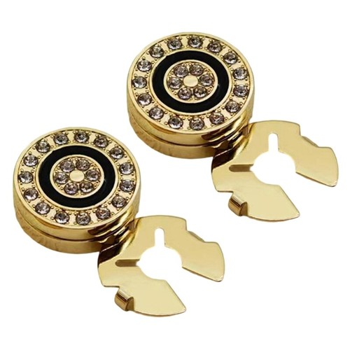 1 Pair Rhinestones Button Covers for Men Korean Styles Cufflinks ...