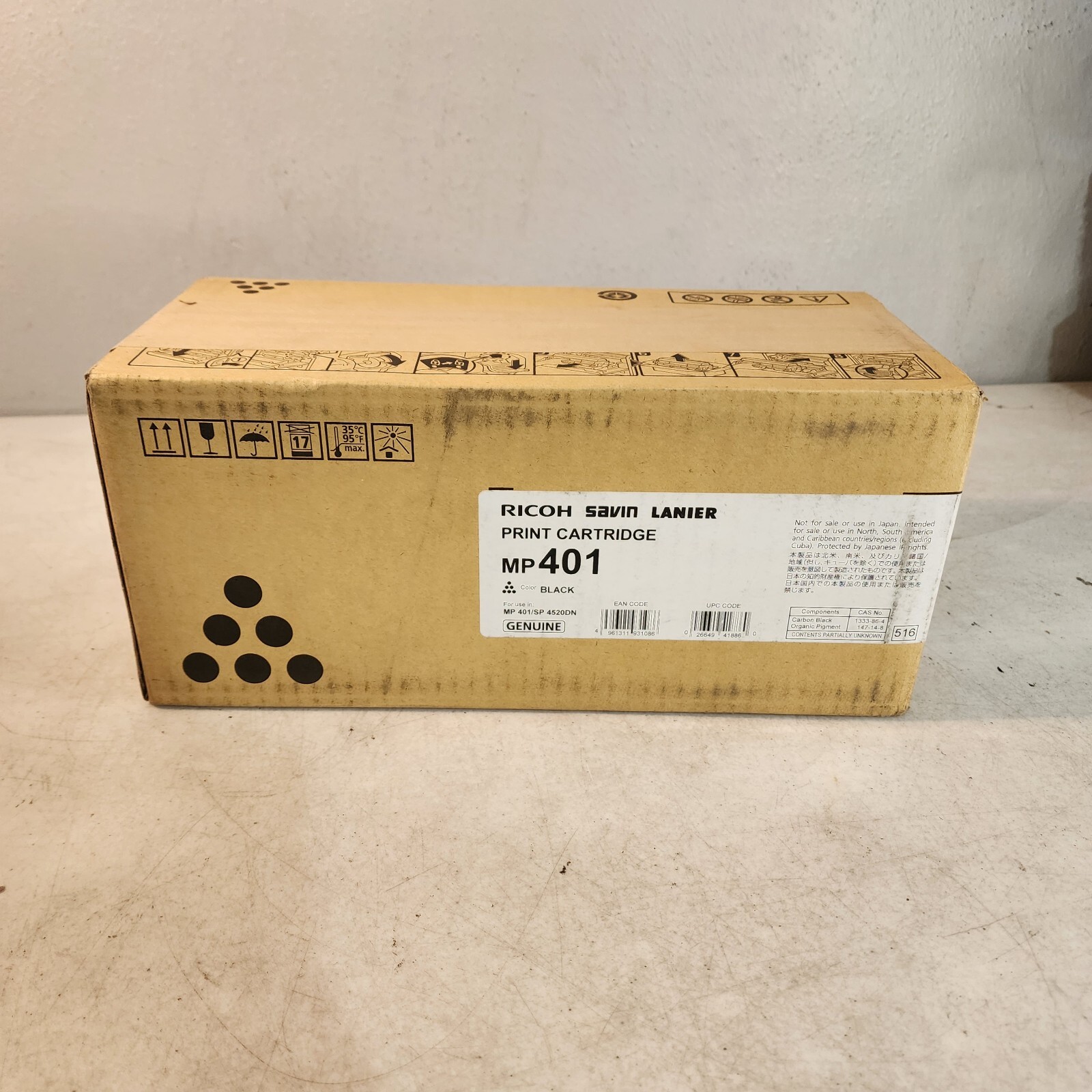 Ricoh MP 401 Black Toner Cartridge OEM 841886 SP 4520dn for sale online ...