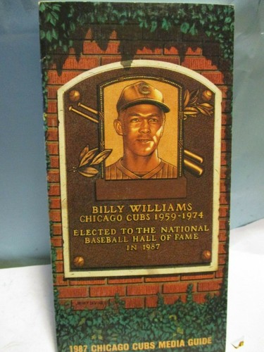 (21) 1987 CHICAGO CUBS OFFICIAL GUIDE MEDIA - 161 PAGES, BILLY WILLIAMS ...