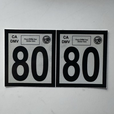 California Commercial Gross Vehicle Weight Sticker 80,000 / 80,000 ...