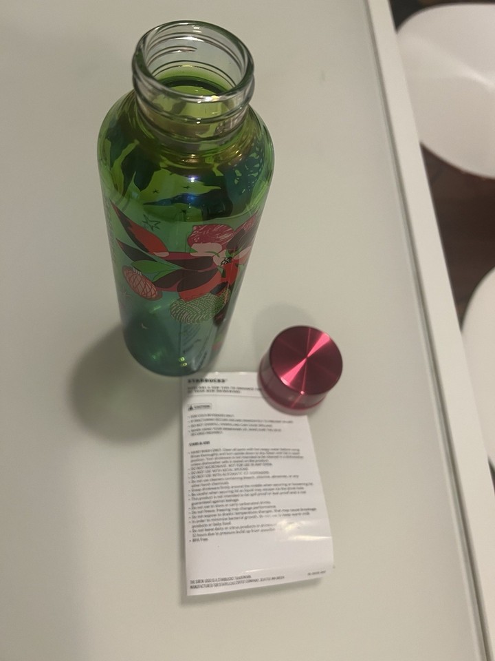 Starbucks Holiday Christmas 2023 Festive Glass Tumbler Water Bottle ...