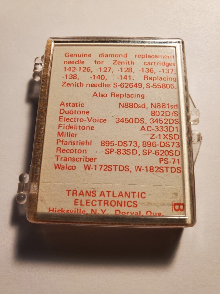 TURNTABLE NEEDLE RONETTE TAE 9802DS ZENITH 142-126 | eBay