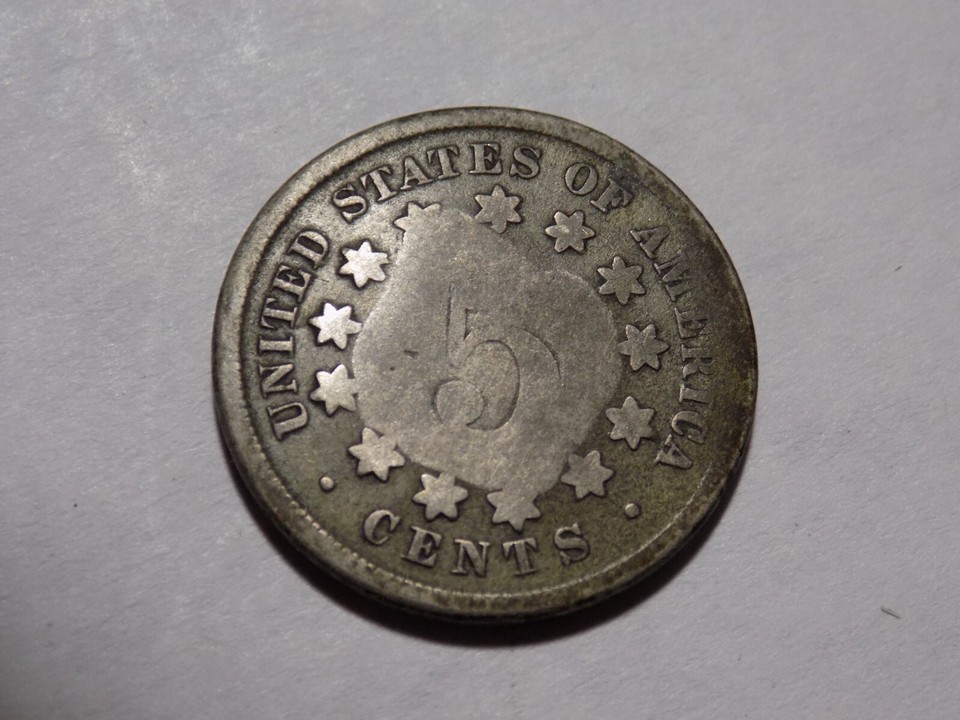 Counterstamped 1868 Shield Nickel - Star, Calipers, Compass - Masonic ...