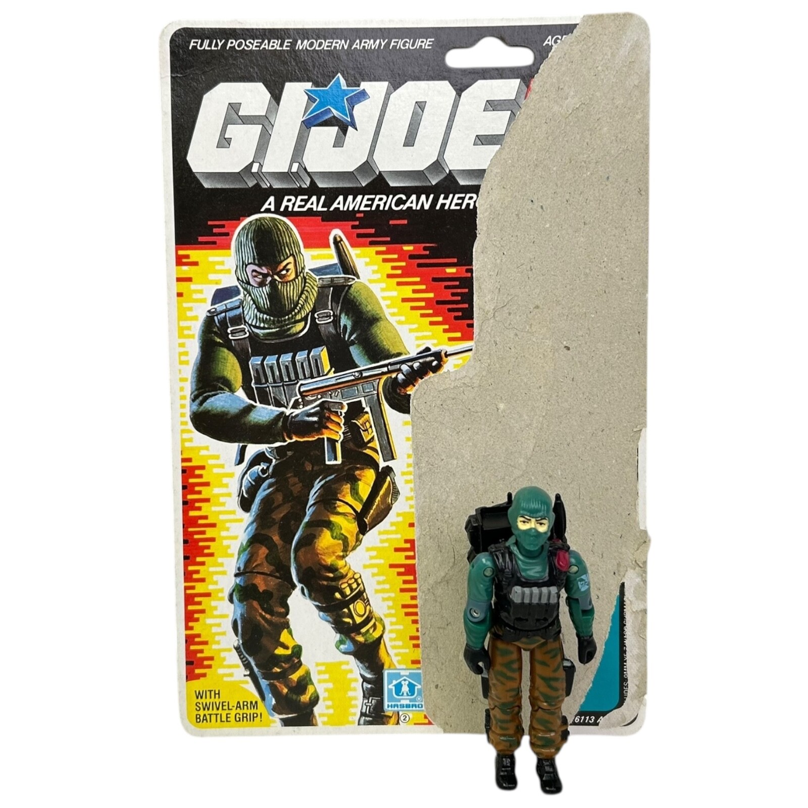 Vintage GI Joe Beachhead 3.75" Action Figure w/Cardback 1986 Hasbro ...