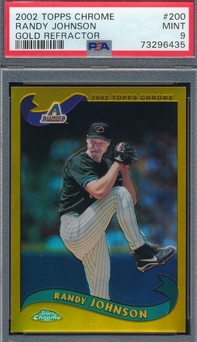 2002 Topps Chrome #200 Randy Johnson Gold Refractor PSA 9 Mint | eBay
