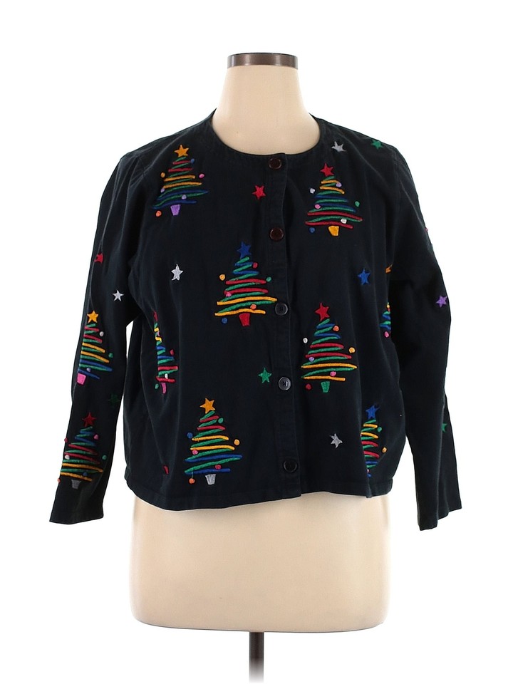 Lithe Women Black Cardigan 1X Plus | eBay