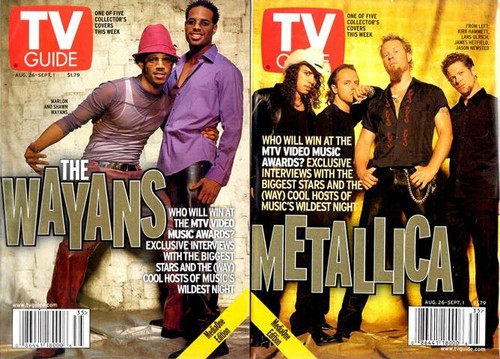 TV GUIDE 2000 - MTV MUSIC AWARDS 5 COLLECTOR COVER SET - METALLICA ...