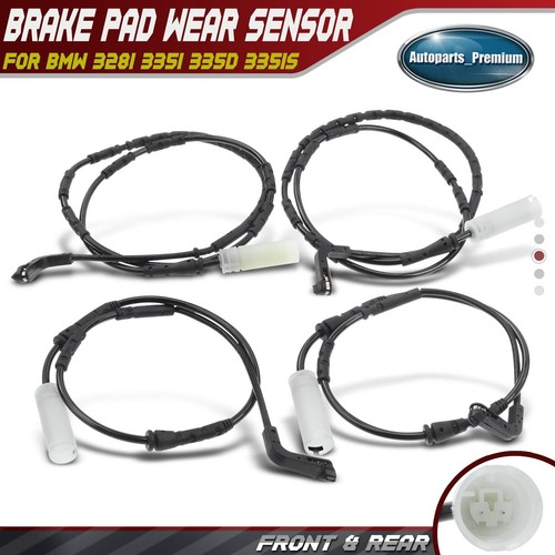 4x Front & Rear Disc Brake Pad Wear Sensor for BMW E90 328i 335d 335i ...