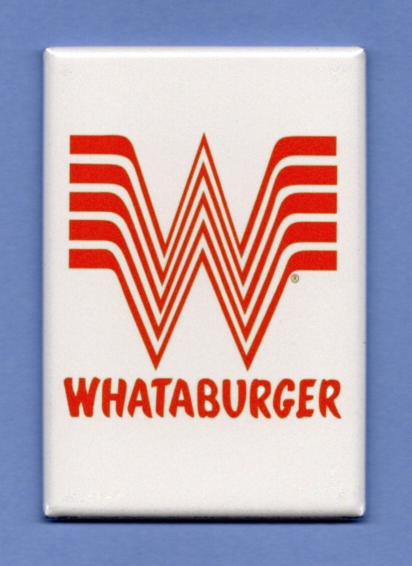 WHATABURGER LOGO *2X3 FRIDGE MAGNET* RESTAURANT HAMBURGER FAST FOOD ...