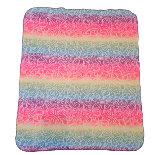 The Linus Project Rainbow Flower Butterfly Fleece Baby Blanket Ombre ...