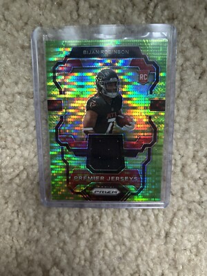 2023 Prizm - Premier Jerseys Neon Green Pulsar Bijan Robinson Rookie ...