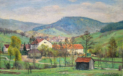 Otto Gross 1898-1970 Baiersbronn / Gemälde "Bei Murrhardt" sign ...
