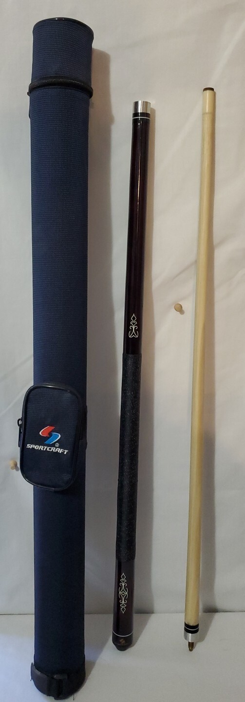 Sportcraft 57.5 ” 2 Piece Pool Billard Cue Stick 1.4 lbs w/hardcase | eBay
