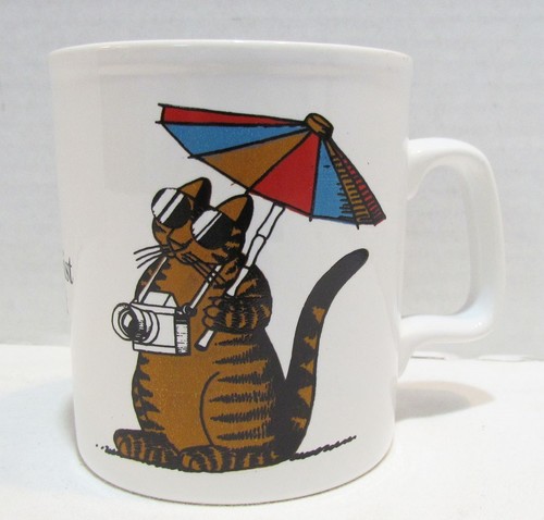 B. KLIBAN CAT TOURIST CAT CERAMIC COFFEE MUG CUP by KILN CRAFT VINTAGE ...