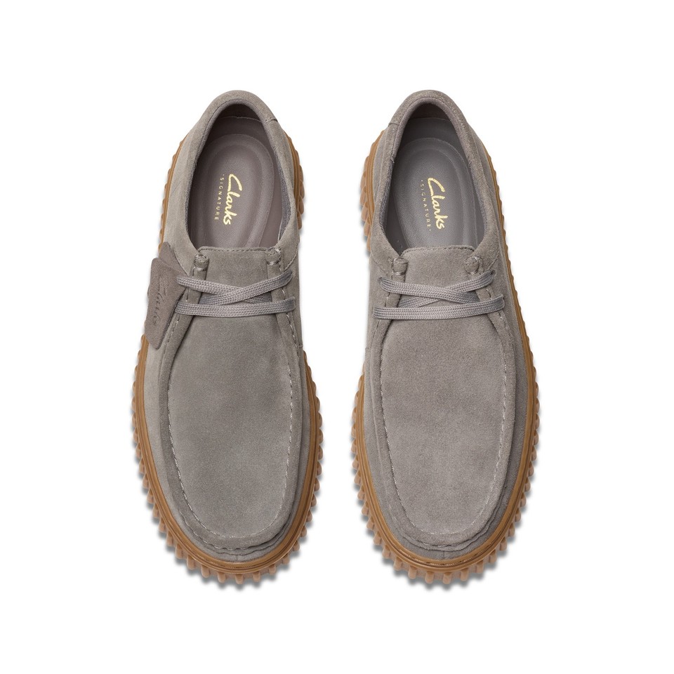 Clarks Torhill LO 26180121 Mens Gray Suede Oxfords & Lace Ups Casual ...