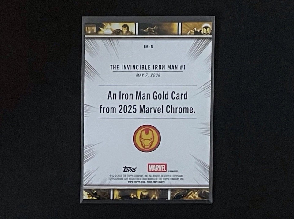 2025 topps chrome Marvel - Iron Man Gold "The Invincible Iron Man #1" # ...