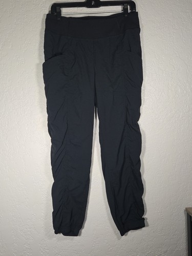 Prana Women Summit Pant Sz M Straight Leg Black Hiking Climb Cinch ...