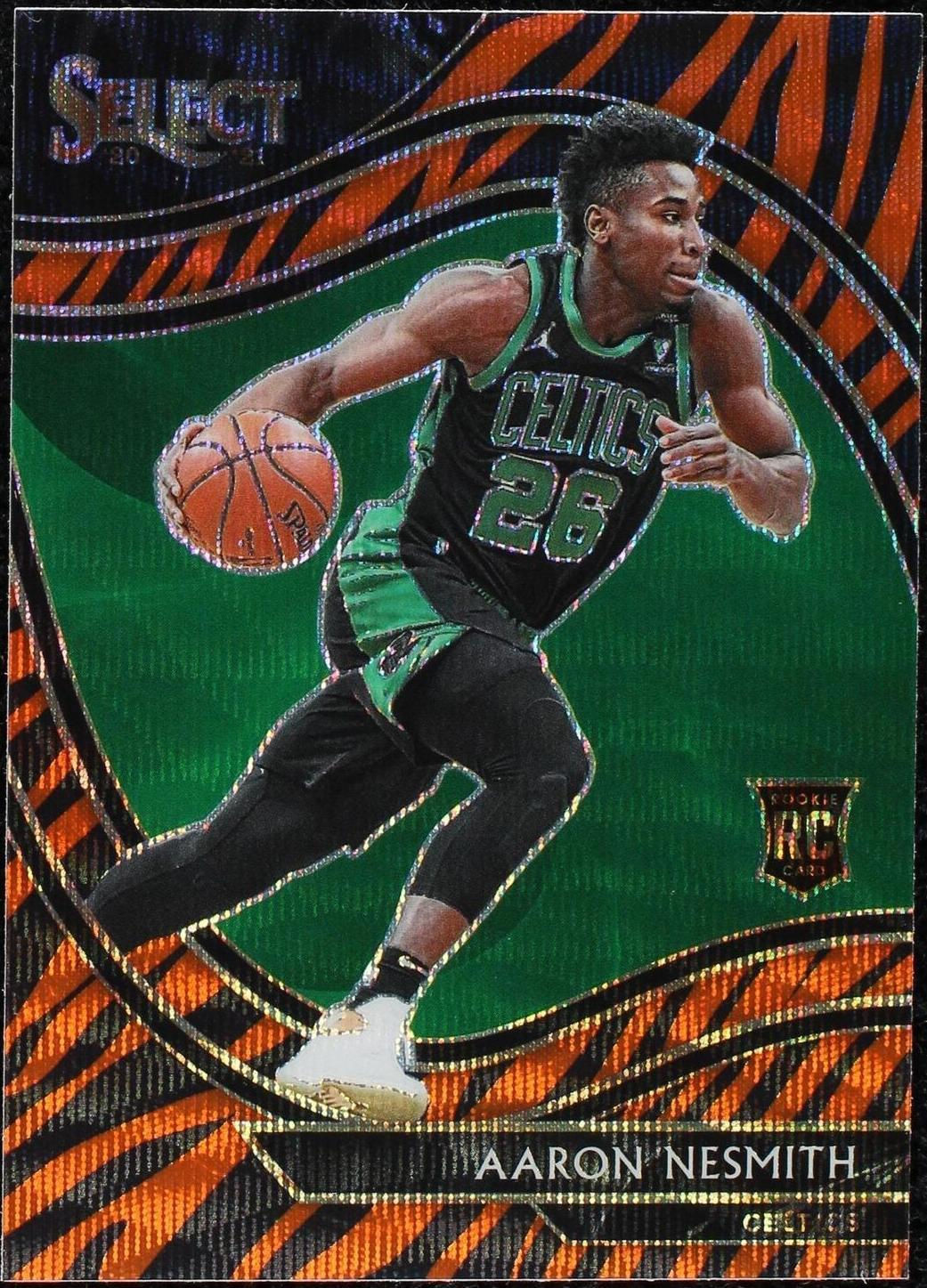 2020-21 Panini Select - Courtside Aaron Nesmith #287 Tiger Stripes ...