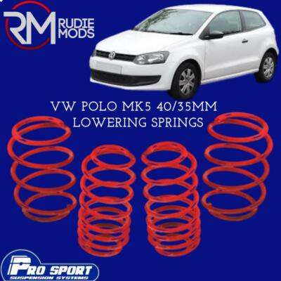 ProSport 40/35mm Lowering Springs for VW Polo Mk5 Authorised Dealer ...