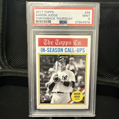 2017 Topps Aaron Judge 98 Throwback Thursday Rookie PSA 9 MINT Yankees ...