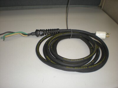12 Feet of Excel 14-3 Type SOW-A Power Cord w/Panel Mount Connector ...