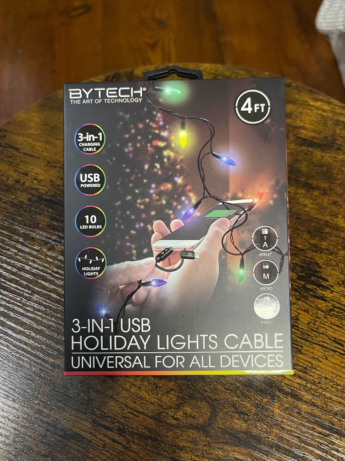 BYTECH 3-in-1 USB Holiday Lights Cable*Universal For ALL Devices! Brand ...