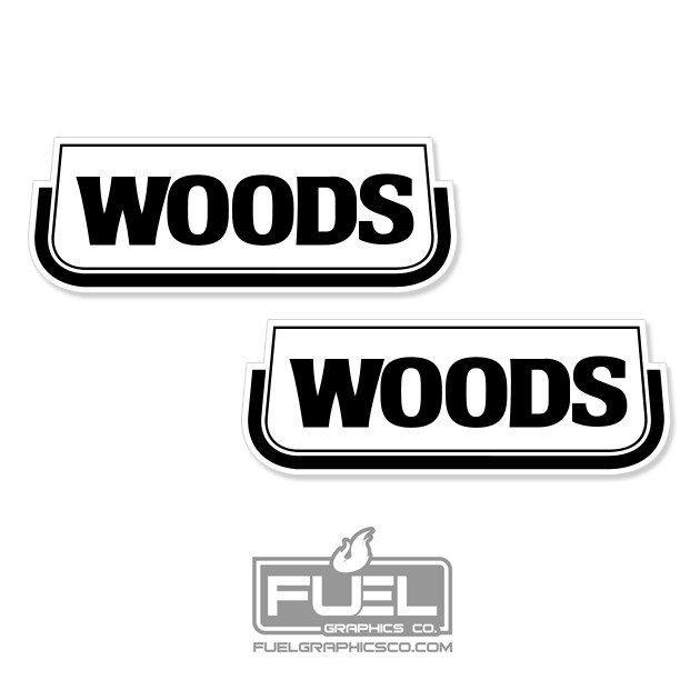 Woods Farm Equipment Premium Vinyl Decal Sticker 2-Pack - Implement ...