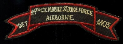 US Army Det 44th CTZ Mobile Strike Force Airborne Scroll Tab Vietnam ...