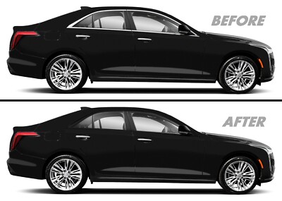 Chrome Delete Blackout Vinyl Overlay for 2020+ Cadillac CT4 Window Trim ...