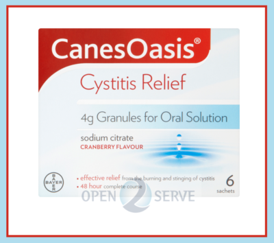 Canesten CanesOasis Cystitis Relief for Urine Infection | Cranberry - 6 ...