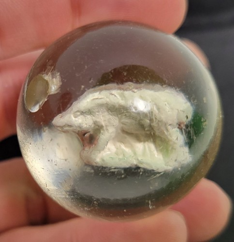 Rare Antique 19th C. 1.50" German Sulfide Marble With A Boar Inside ...